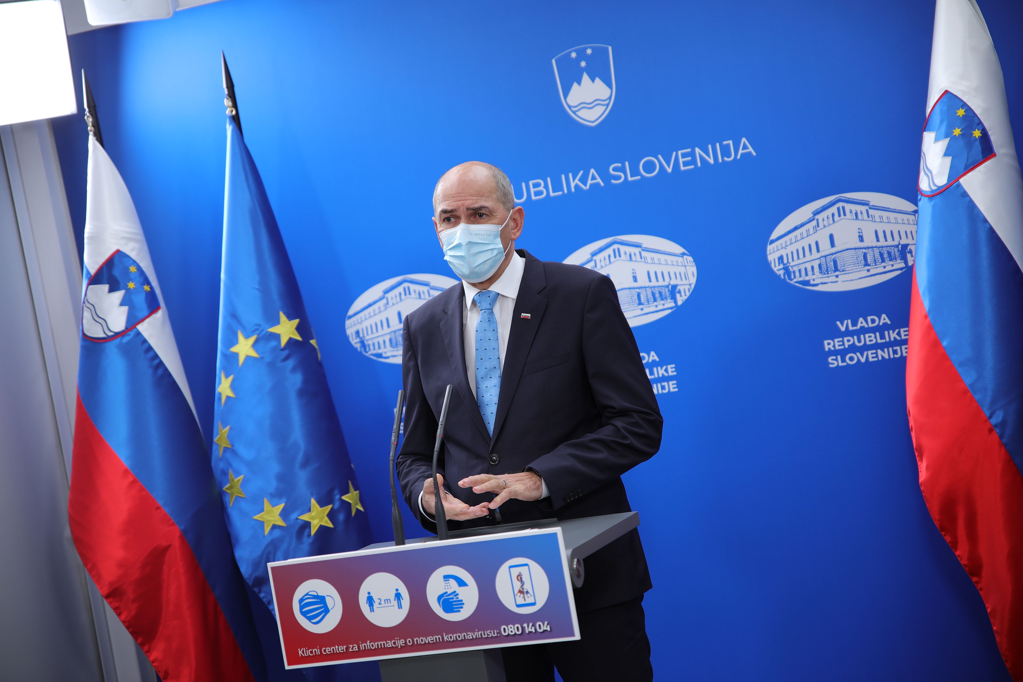Predsednik vlade Janez Janša: Splošna epidemiološka situacija v državi ...