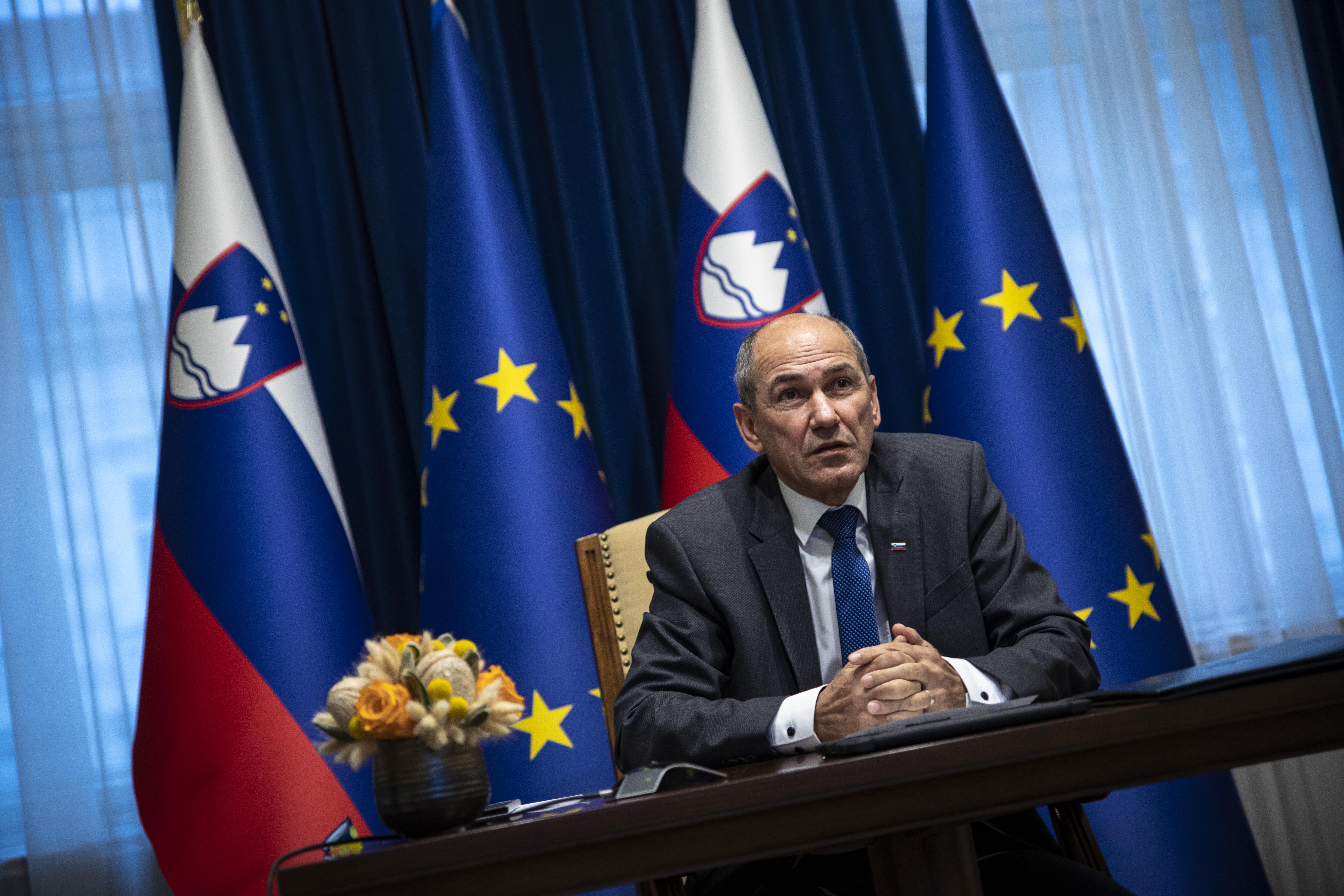 Predsednik vlade Janez Janša z EU voditelji o socialno-ekonomskih ...