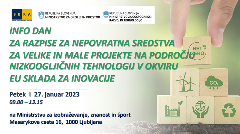 Razpisi za nepovratna sredstva za velike in male projekte nizkoogljičnih tehnologij | GOV.SI