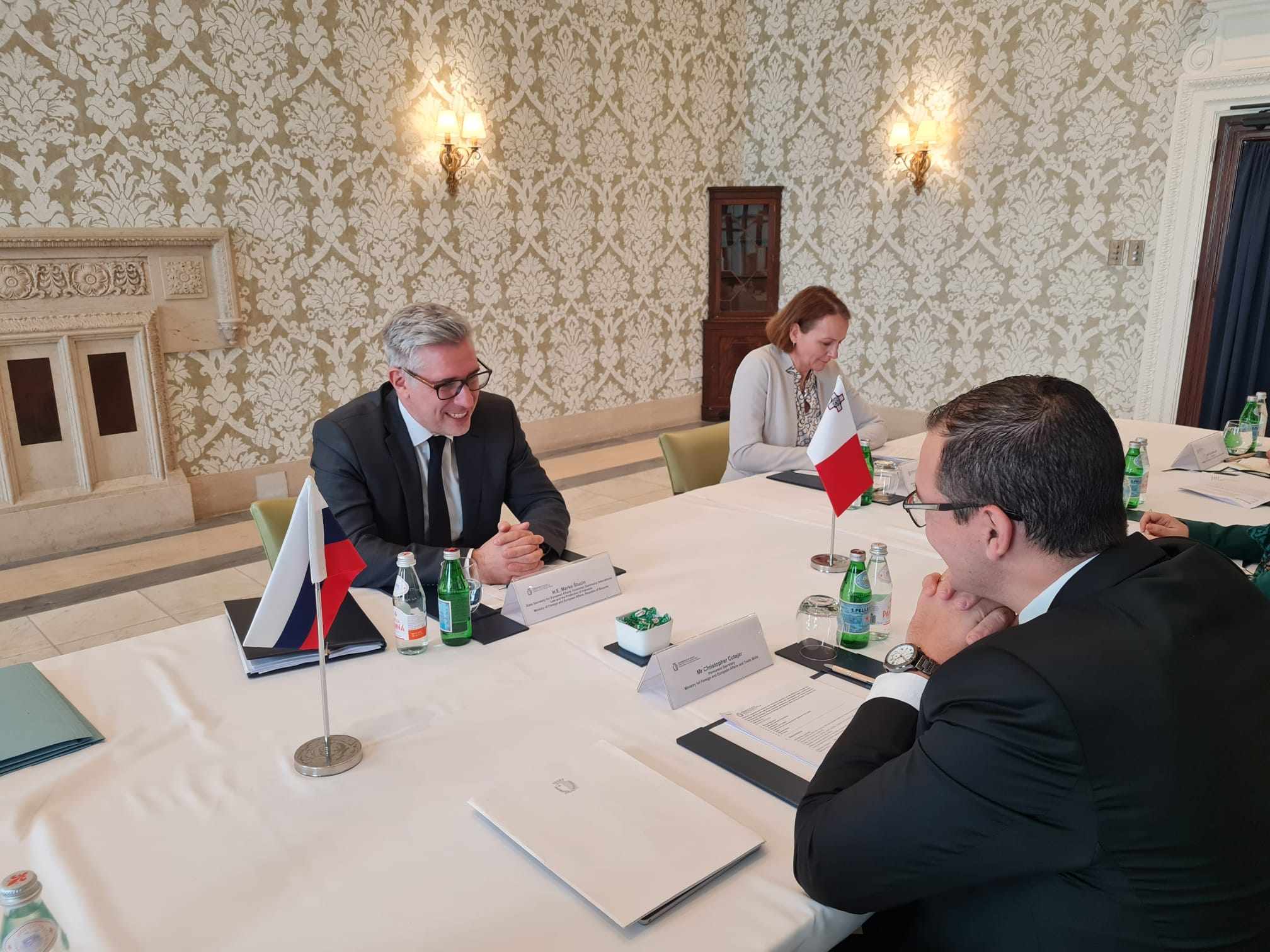 State Secretary Štucin holds political consultations in Malta | GOV.SI