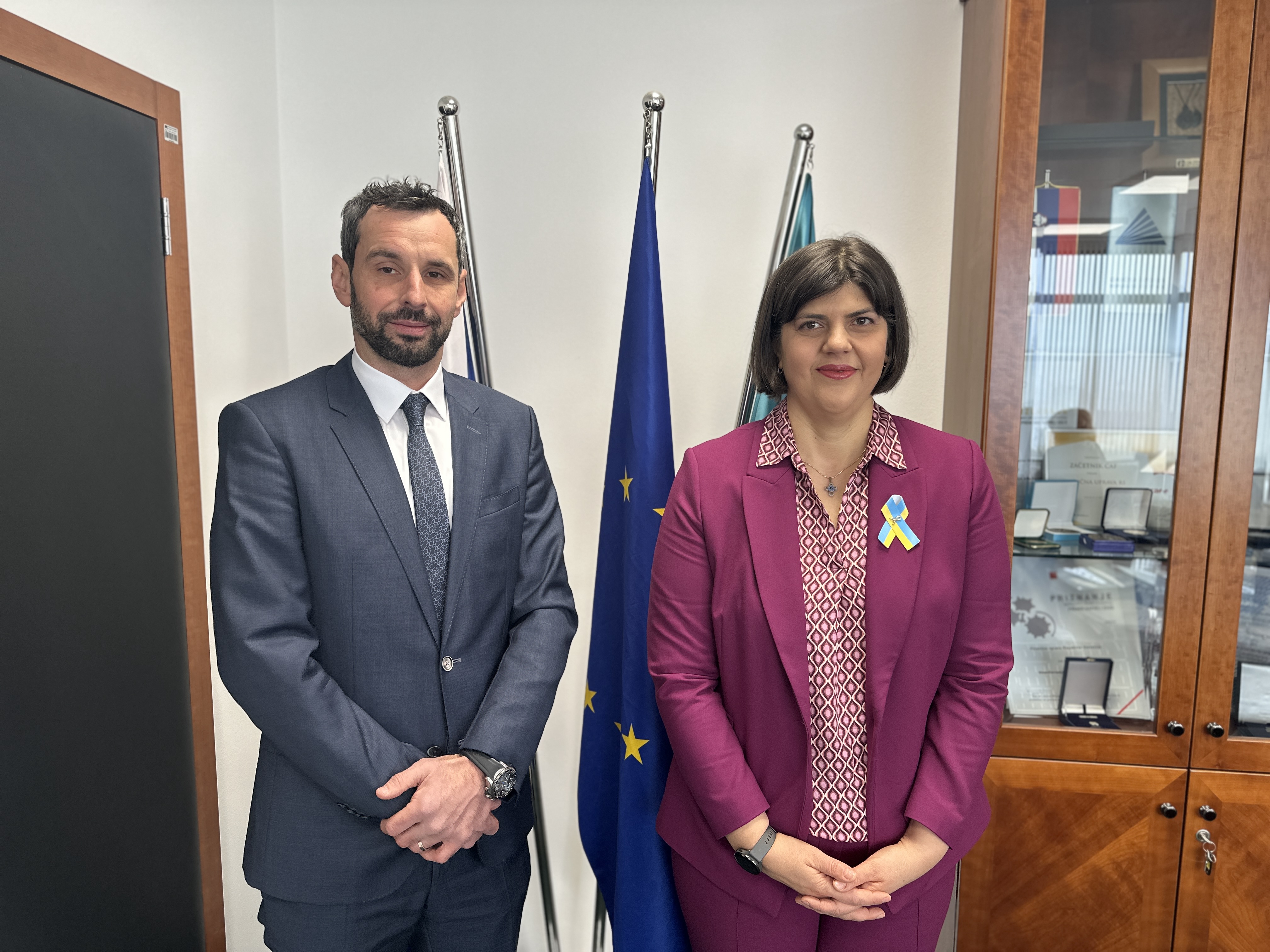 Peter Grum se je danes srečal z evropsko glavno tožilko Lauro Codruța ...