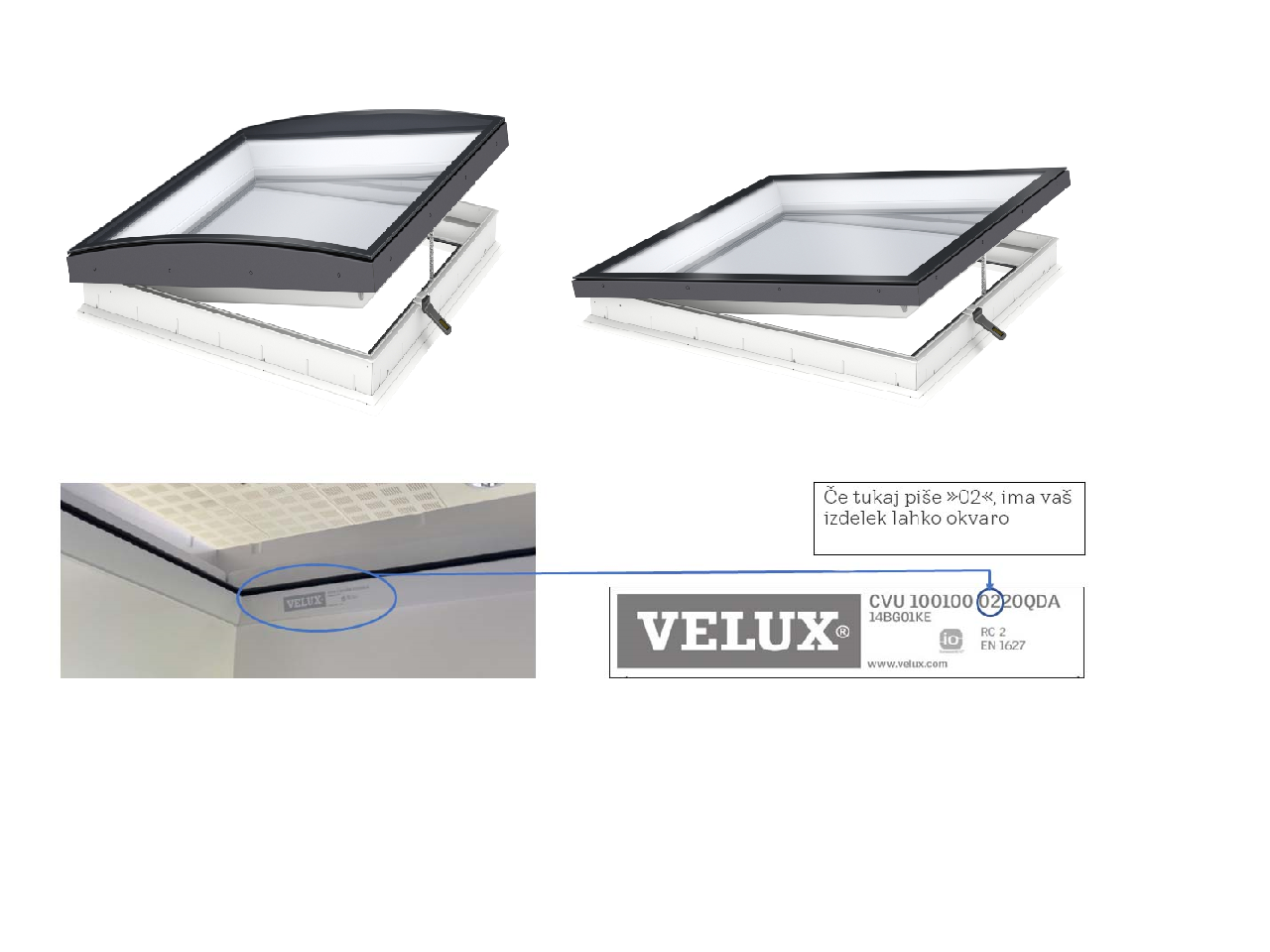 VELUX CVU okno za ravno streho | GOV.SI