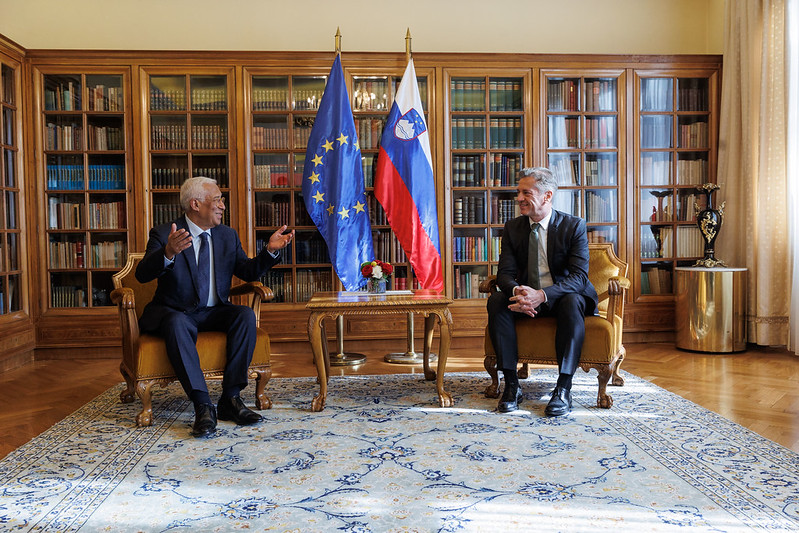 Premier dr. Golob na srečanju z novoimenovanim predsednikom Evropskega sveta | GOV.SI