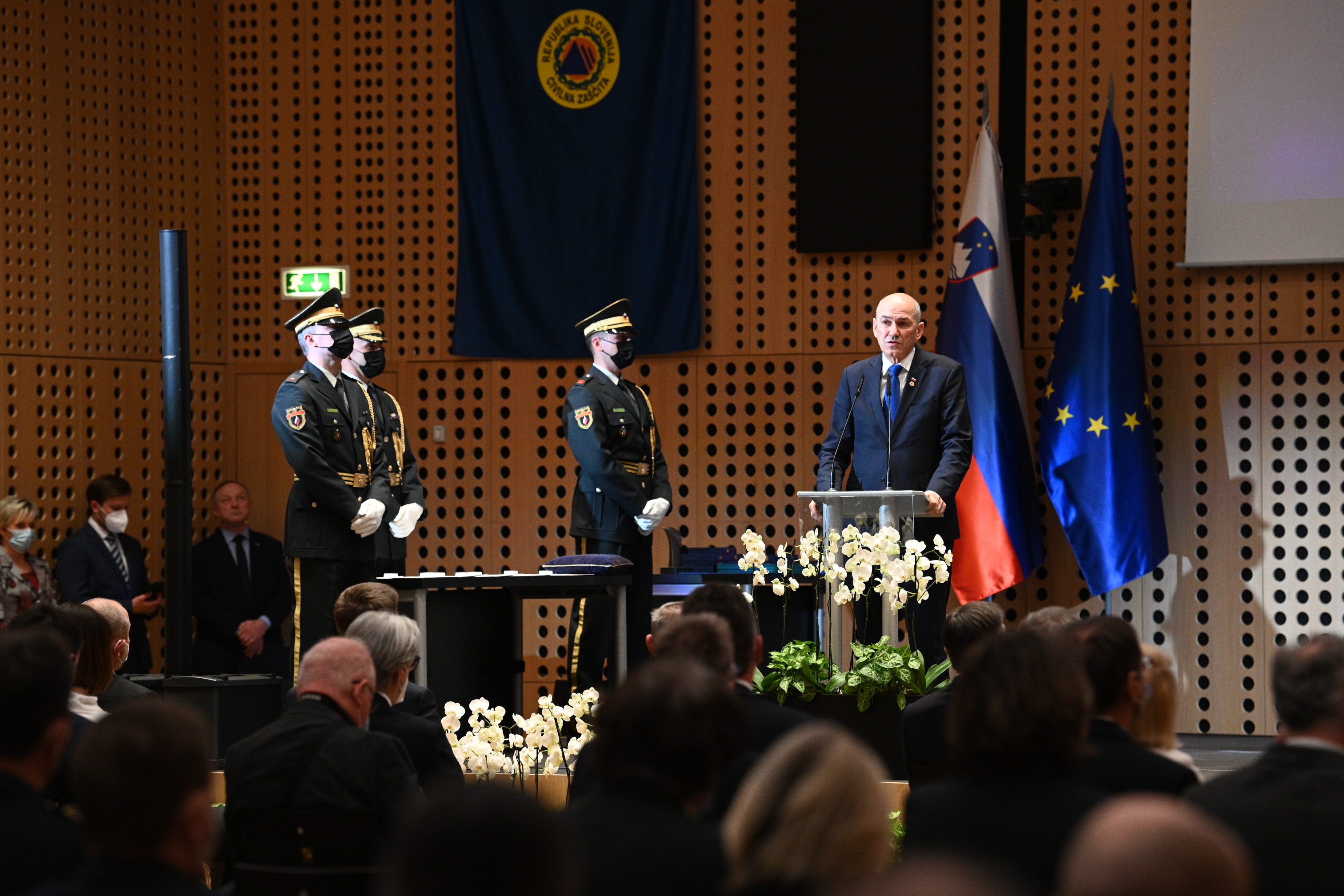 Prime Minister Janez Janša at the award ceremony marking Civil ...