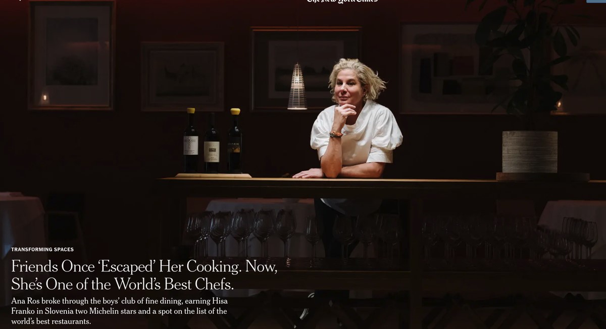 Slovenian top chef Ana Roš featured in the New York Times | GOV.SI